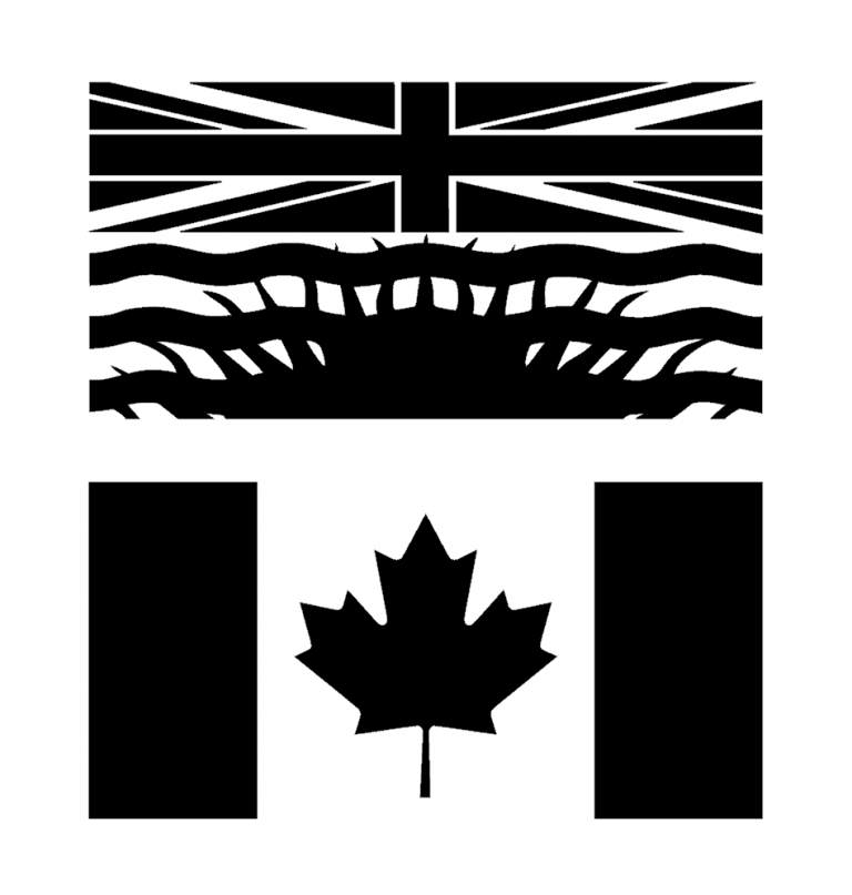 Canada and BC Flag Vinyl Vehicle Decals – Trailmarkers